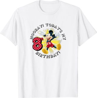 Disney Micky Maus Hurra! Heute ist mein 8. Geburtstag T-Shirt