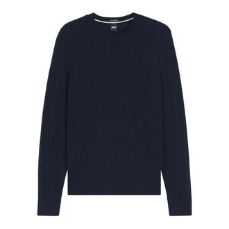 HUGO BOSS Homme, Pulls, Bleu, Taille: M Pull en maille torsad&eacute;e H-Hetico
