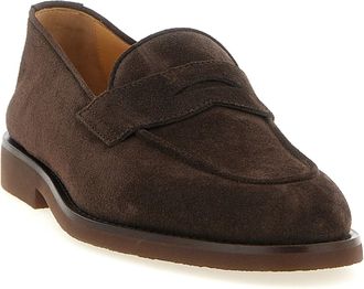 Brunello Cucinelli Suede Penny Loafer - Brown