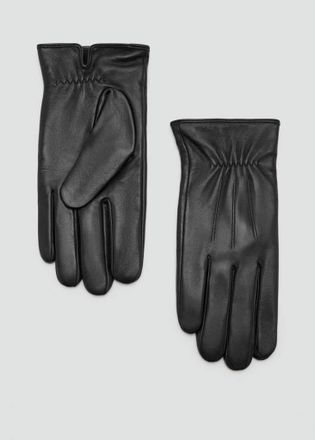 Mango Gants en simili-cuir noir - Homme - M - MANGO MAN