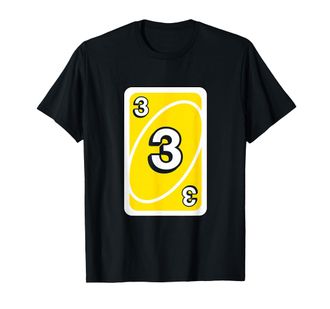 Uno Halloween Gelb 3 Karten T-Shirt