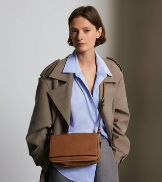 Le Tanneur Petit sac bandouli&egrave;re Aurore en cuir grain&eacute;