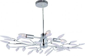 Globo Lighting Globo Deckenleuchte chrom, Kunststoff klar satiniert, D: 620, H: 150, exklusiv 4 x E14 40 W, 230 V 63160-4