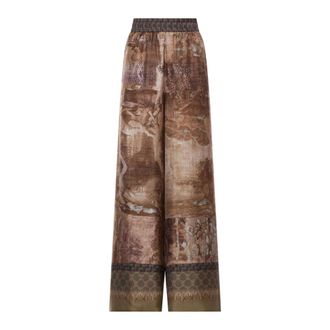 Pierre-Louis Mascia Aloe Print Hose - - Trousers - Damen - Braun - L
