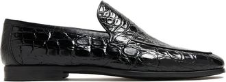 Magnanni mocassins à effet peau de crocodile - Noir