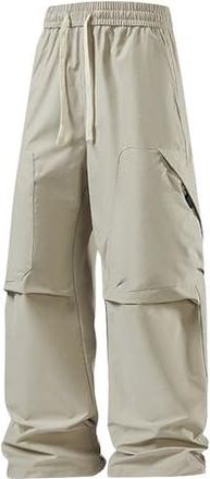 Generic Pantalon de jogging pour homme - Pantalon d&eacute;contract&eacute; pour homme - Coupe ample avec jambe droite pour un confort et un style &eacute;l&eacute;gant, Blanc., 3XL