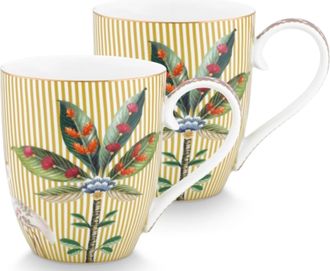 Pip Studio 51002380 La Majorelle Henkelbecher XL gelb 0,45 l Set2 (1 Set)