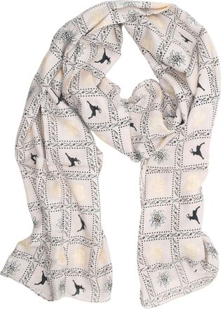 Allg&auml;u Rebell Trachtentuch Trachteneleganz mit Edelwei&szlig;, Brezen, Hirsch 174cm x 52cm