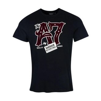 Barbour Motorrad Grafik T-Shirt - - Tops - Herren - Schwarzk - L