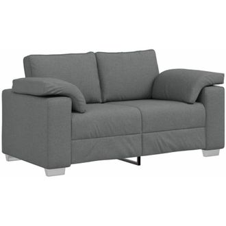 vidaXL Sofa mit Kissen Dunkelgrau 160 x 77 x 82 cm Stoff Vidaxl