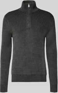 Marc O'Polo Regular Fit Troyer in Rippstrick-Struktur