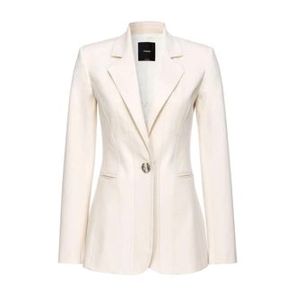 Pinko Casual Wei&szlig;e Baumwollblazer - - Jackets - Damen - Beige - M