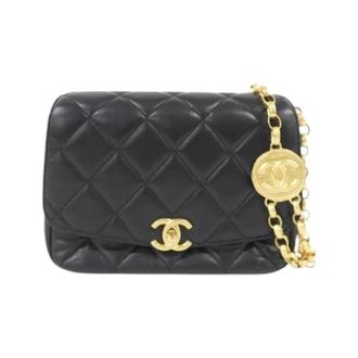 Chanel Sac bandouli&egrave;re en cuir dagneau Pre-owned - Femme - Pre-owned - Noir - Taille: ONE Size