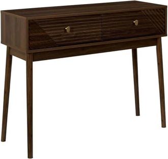 The Home Deco Factory HD0563, Elegante Tiffany-Konsole mit Schubladen und Regalen, ideal für Wohnzimmer oder Büro, praktisch und pflegeleicht, braune Farbe, Größe 100 x 80 