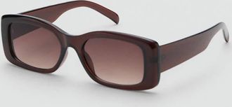 Mango Lunettes de soleil monture rectangulaire marron - Femme - Taille unique - MANGO