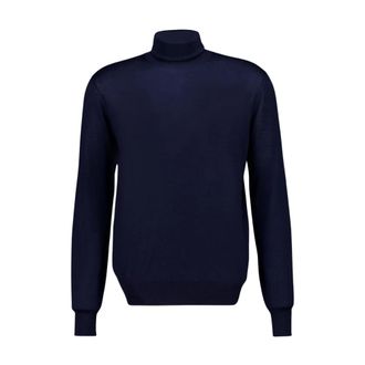 Saint Laurent Woll-Kaschmir-Rollkragenpullover - - Knitwear - Herren - Blau - XL