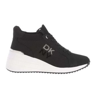 DKNY Kasia Sneaker f&uuml;r Damen, Plattform Keilabsatz (Schwarz)