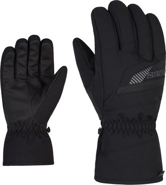 Ziener Herren Gordan Ski-Handschuhe/Wintersport | wasserdicht atmungsaktiv, black/graphite, 10,5