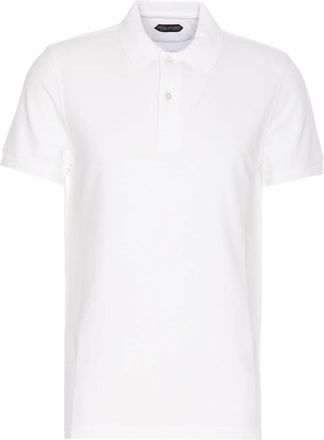 Tom Ford Homme, Tops, Blanc, Taille: M Polo Blanc Style Tricot