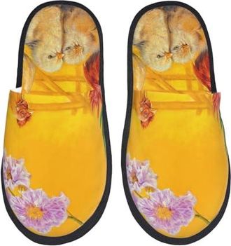 Generic Pantoufles De Voyage La Famille Des Poulets Chaud Hiver Pantoufles Portative Hiver Chausson Pour Int&eacute;rieur Homme Automne M