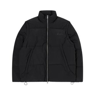 Edwin Homme, Vestes, Noir, Taille: M Doudoune &agrave; Manches Amovibles