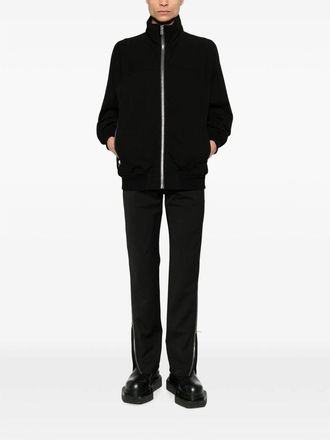 Rick Owens Zip-Up Organic Cotton Sweatshirt - Black