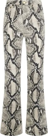 Roberto Cavalli pantalon à imprimé peau de python - Marron