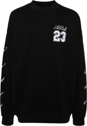 Off-white Homme, Sweatshirts et sweats &agrave; capuche, Noir, Taille: XL SweaT-shirt Noir Logo Col Rond Manches Longues