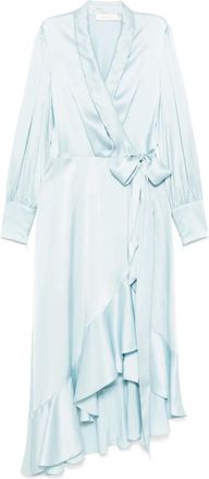 Zimmermann Midikleid aus Seide - Blau