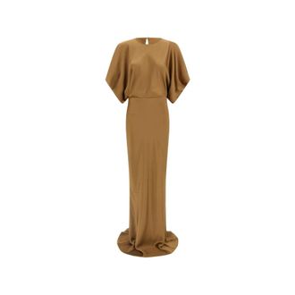 Norma Kamali Femme, Robes, Brun, Taille: 42 FR Obie Gown