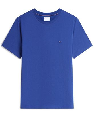 Tommy Hilfiger Softes T-Shirt mit kleiner Logo-Stickerei, Regular Fit in