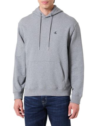 Calvin Klein Herren Ls Eu 350terry Monogram Hoodie Lv04rc297g Sweatshirts, Grey(Med Grey Htr), M