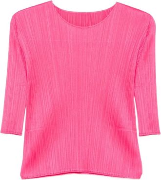 Issey Miyake Femme, Tops, Rose, Taille: 46 FR Robe Pleats Please Style Élégant