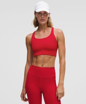 lululemon Soutien-gorge Energy Long pour Femmes - Dark Rouge - Taille 6