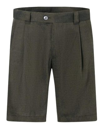 Windsor Bermudashorts aus einem Leinen-Wolle-Mix mit Bundfalte in