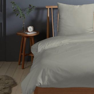 Pizuna 400 Fadenzahl aus Baumwolle Bettw&auml;sche Silber,100% Langstaple Baumwolle Bettbezug und Kissenbezug, 100% Baumwolle Mako Satin 2-Teilig Bettw&auml;scheset 13