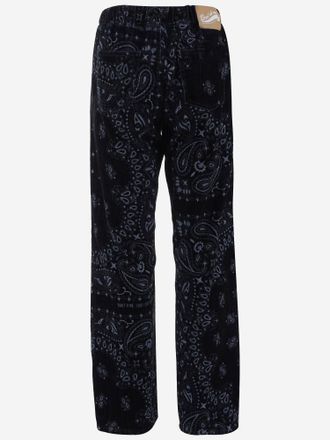 DON'T @ ME Bandana-Print Cotton Trousers - Black