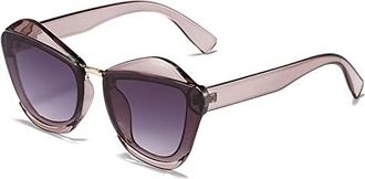 Generic Lunettes de soleil tendance oeil de chat 2025 à large monture vacances en plein air décoration de plage (couleur : C, taille : moyenne)