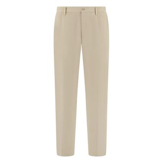 Boggi Milano Homme, Pantalons, Beige, Taille: XS Cotton Linen Pantalons