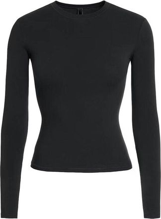 SKIMS Damen Langarmshirt aus Baumwoll-Mix