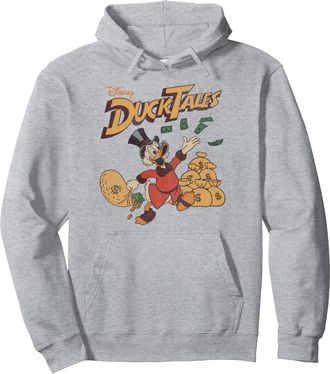 Disney Duck Tales Scrooge McDuck Money Bags Pullover Hoodie