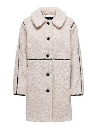 Only Onlrubi Shearling Coat OTW Manteau, Gris, L Femme