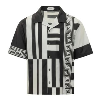 Versace Homme, Chemises, Multicolore, Taille: 3XL T-shirt &agrave; col rond et manches courtes