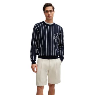 HUGO BOSS Pullover f&uuml;r Herren, Jerseyware, Leger (Dunkelblau)
