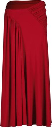 Paco Rabanne Femme, Jupes, Rouge, Taille: 34 FR Jupe Maxi en Jersey avec D&eacute;tails Fronc&eacute;s