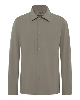 Marc O'Polo DFB Travel Collection Overshirt aus einem Wollmischgewebe mit Druckkn&ouml;pfen in