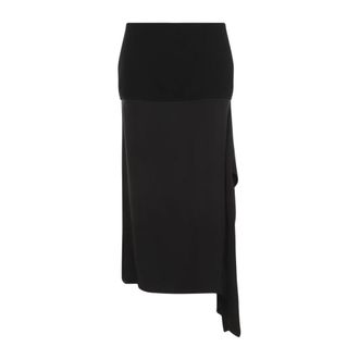 Jil Sander Asymmetrischer Rock - - Skirts - Damen - Schwarzk - XS