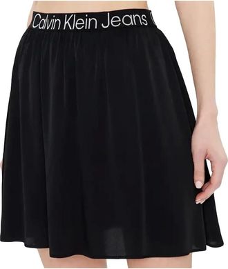 Calvin Klein Femme, Jupes, Noir, Taille: 38 FR Jupe Logo Floral