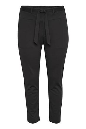 Kaffe Curve Plus-Size Womens Pants Tapered Legs Elastic Waist Tying Belt