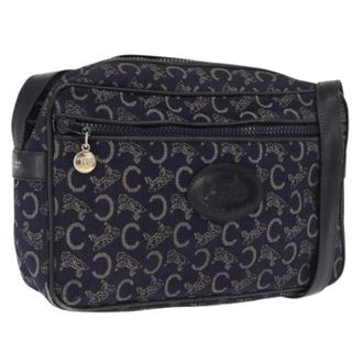 Celine Pre-owned C Macadam Canvas Schultertasche - - Pre-owned - Damen - Blau - ONE SIZE